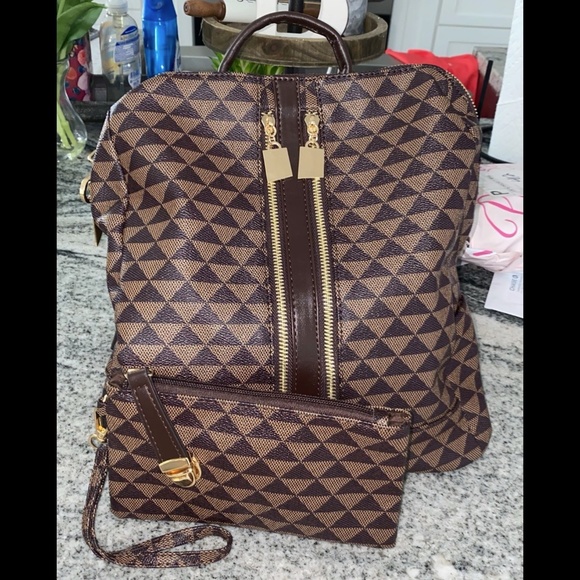 Bags | Retro Checkered Bookbag | Poshmark